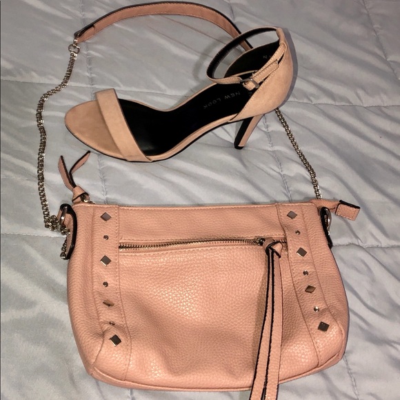 Sam & Libby | Bags | Sam Libby Purse Blush Pink Silver Chain Strap ...